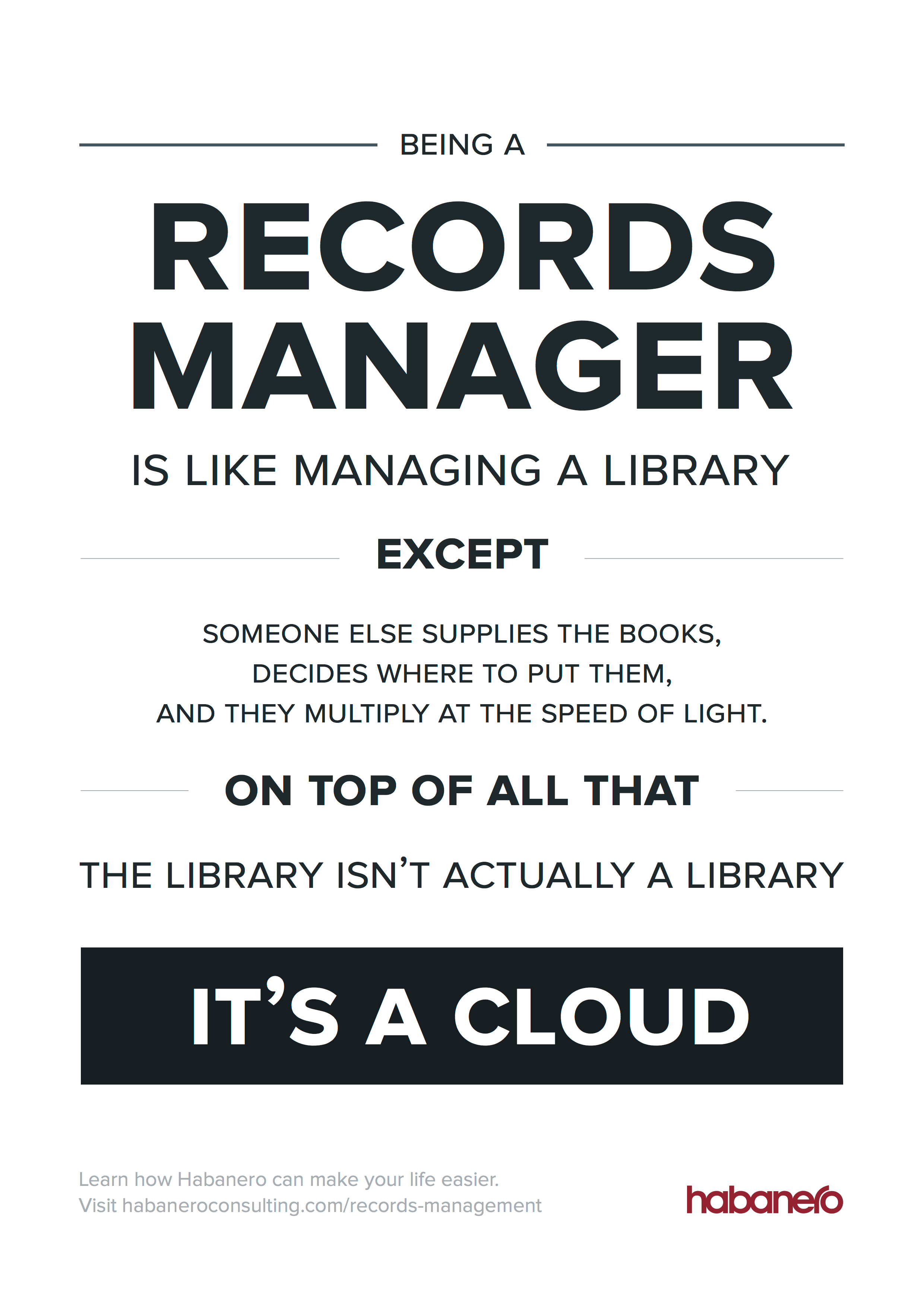 Records Managers honoured with trio of posters | Habanero Consulting Group